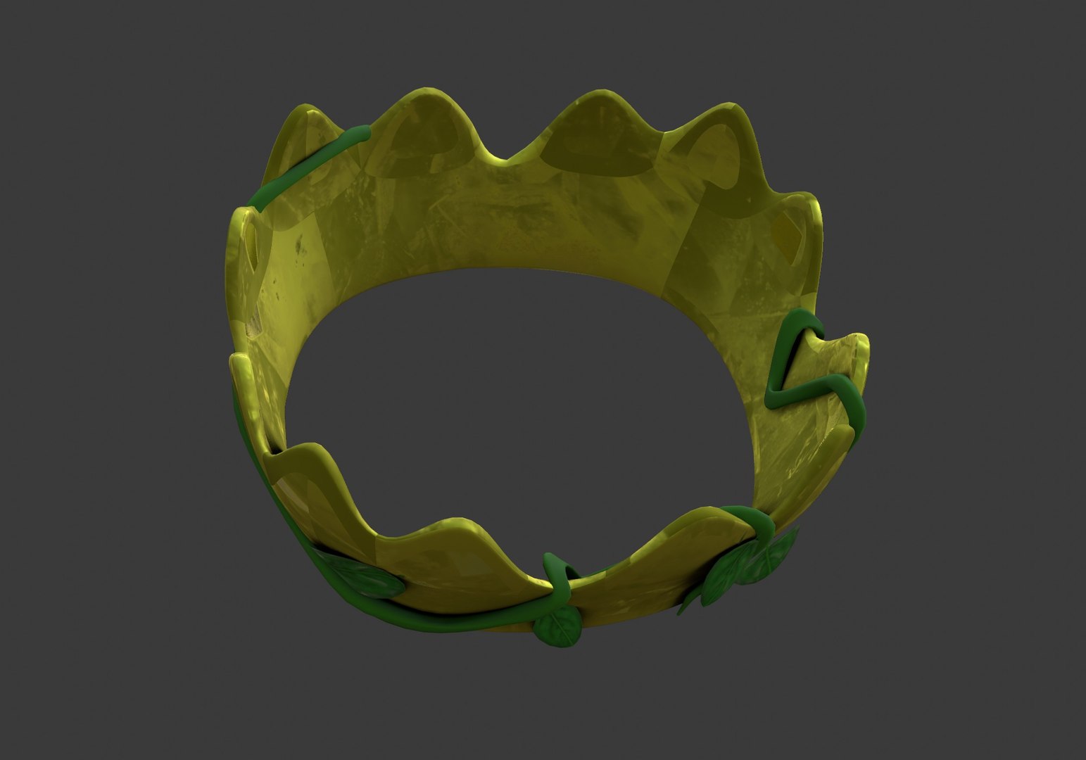 3D Crown With Leaves Model - TurboSquid 1892340