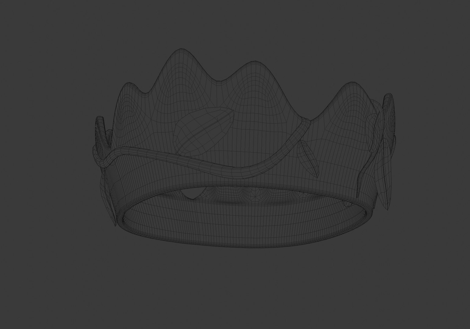 3D Crown With Leaves Model - TurboSquid 1892340