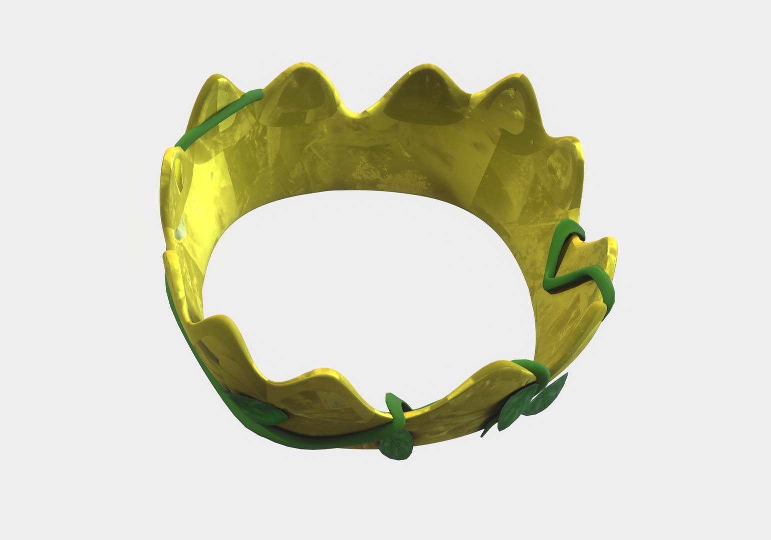 3D Crown With Leaves Model - TurboSquid 1892340