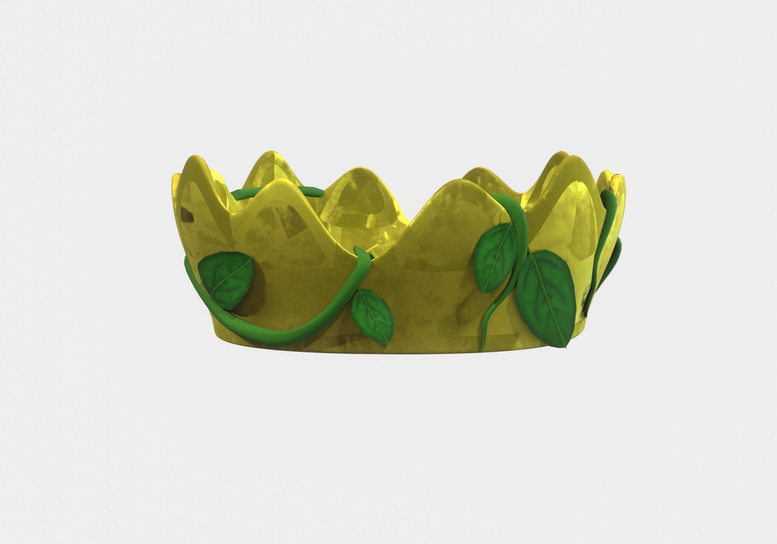 3D Crown With Leaves Model - TurboSquid 1892340