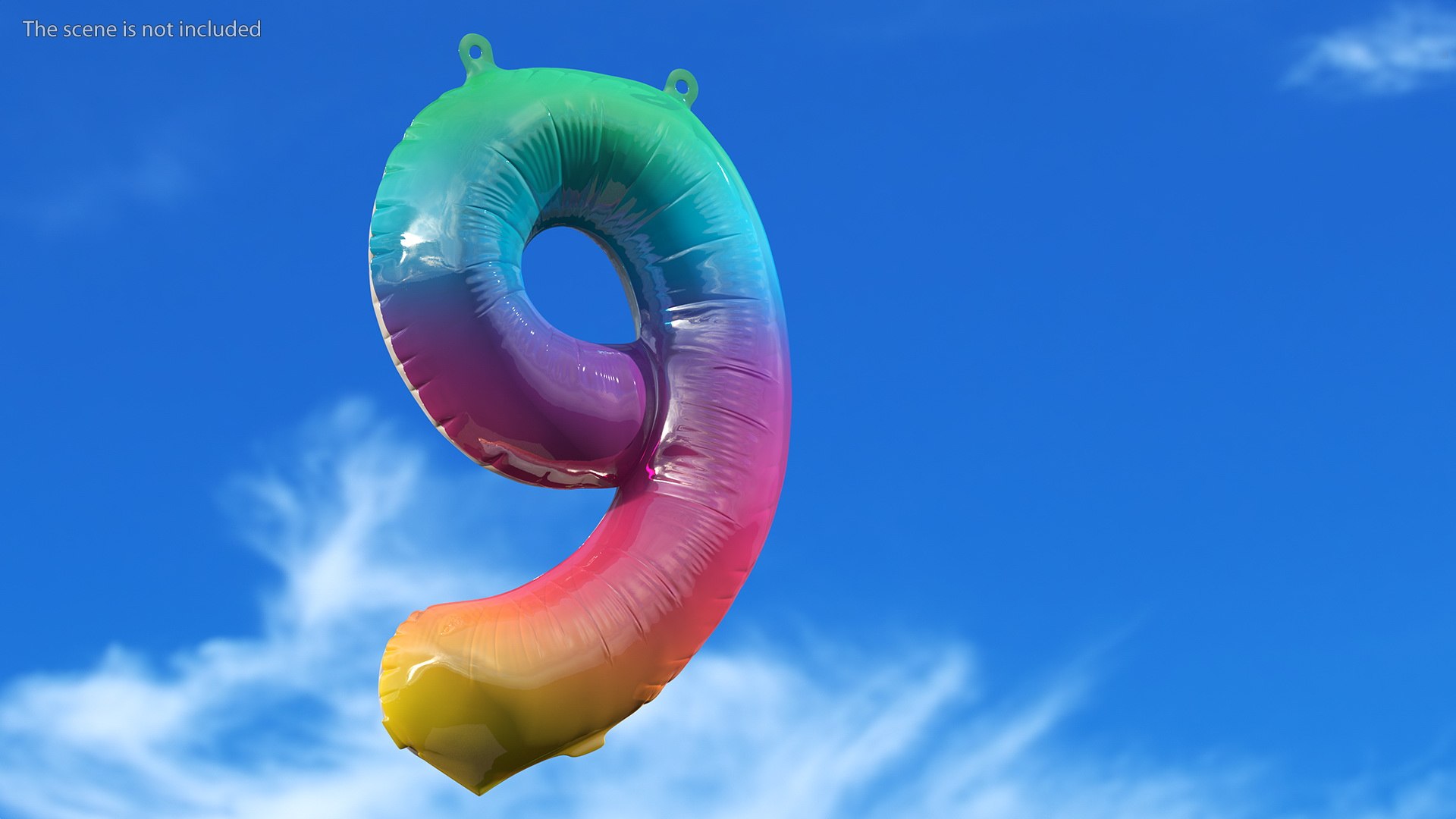 Balloon Numbers 9 Rainbow 3D Model - TurboSquid 1818348