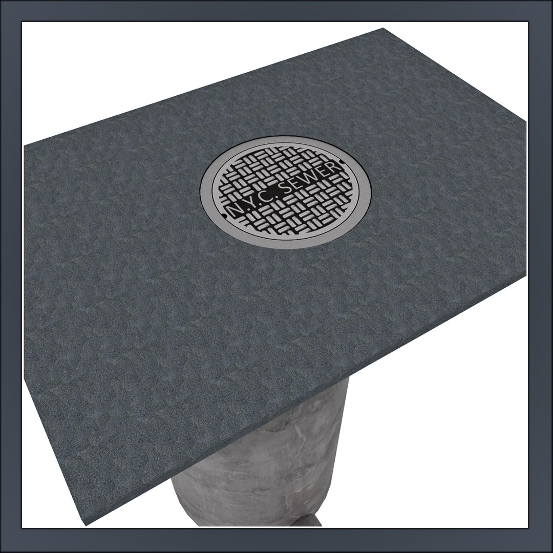 3d model 2 manholes version