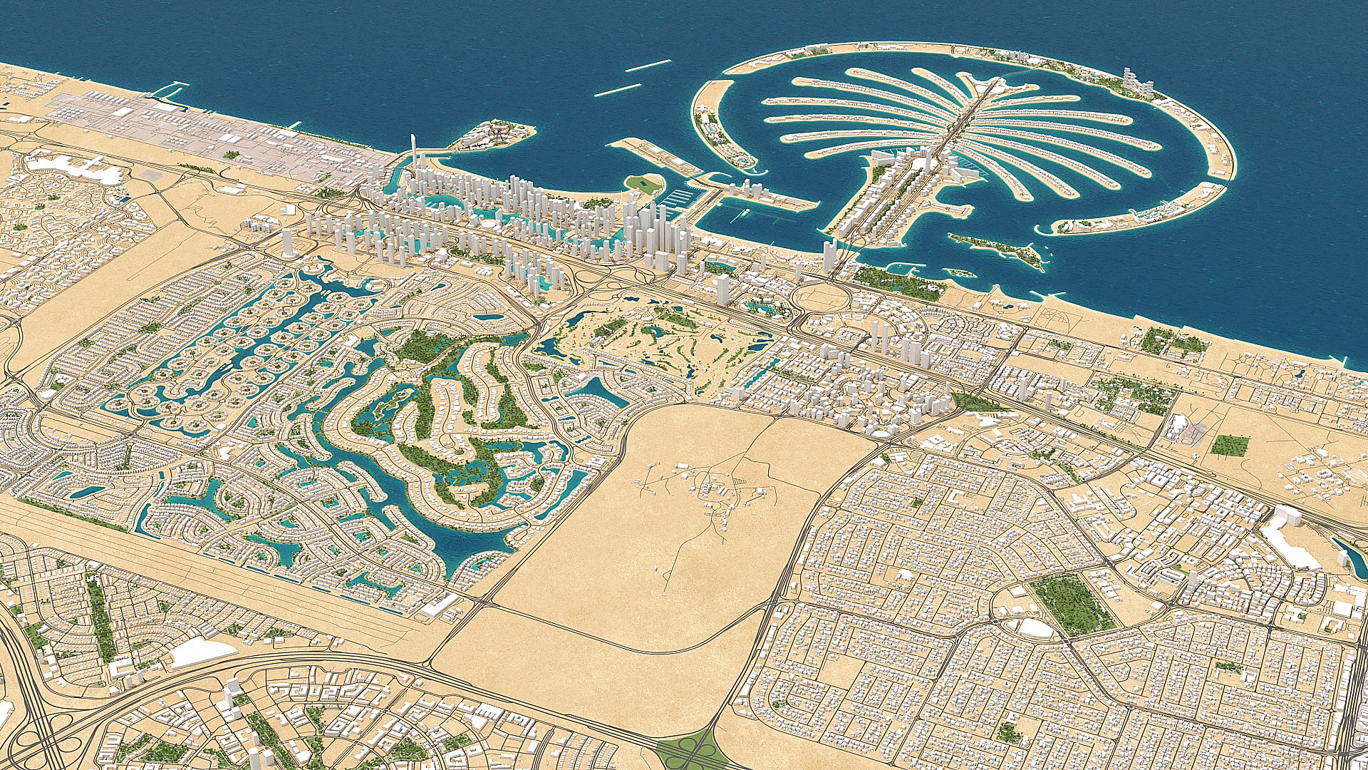 3D Model Dubai Full City - TurboSquid 2317916