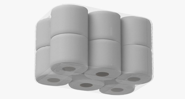 modelo 3d Paquete de 12 papel higiénico en blanco - TurboSquid 2071246