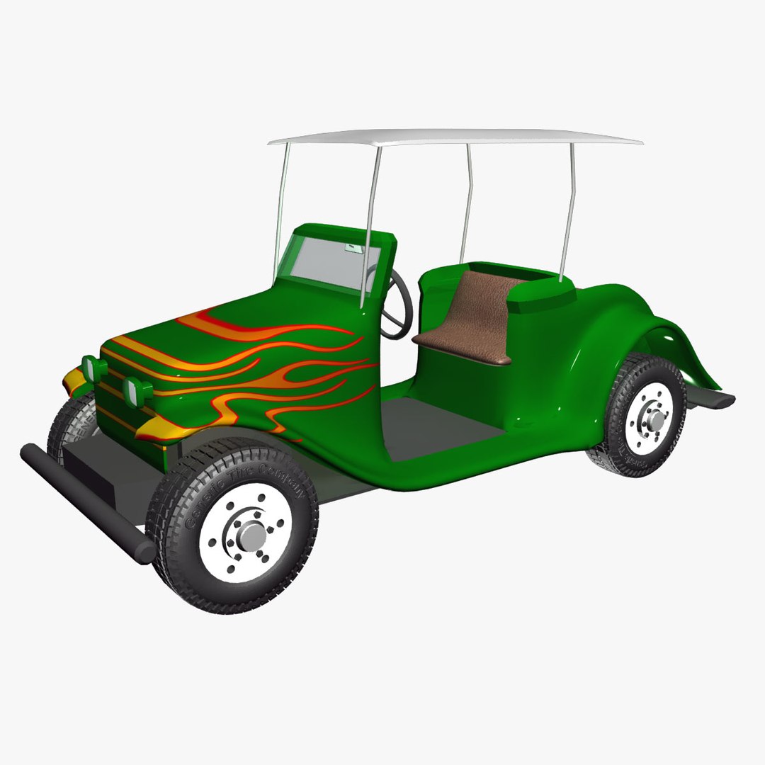 3D electric golf cart - TurboSquid 1603149