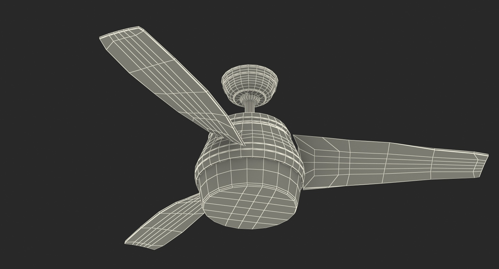 3D Chromium Ceiling Fan Model - TurboSquid 1407643