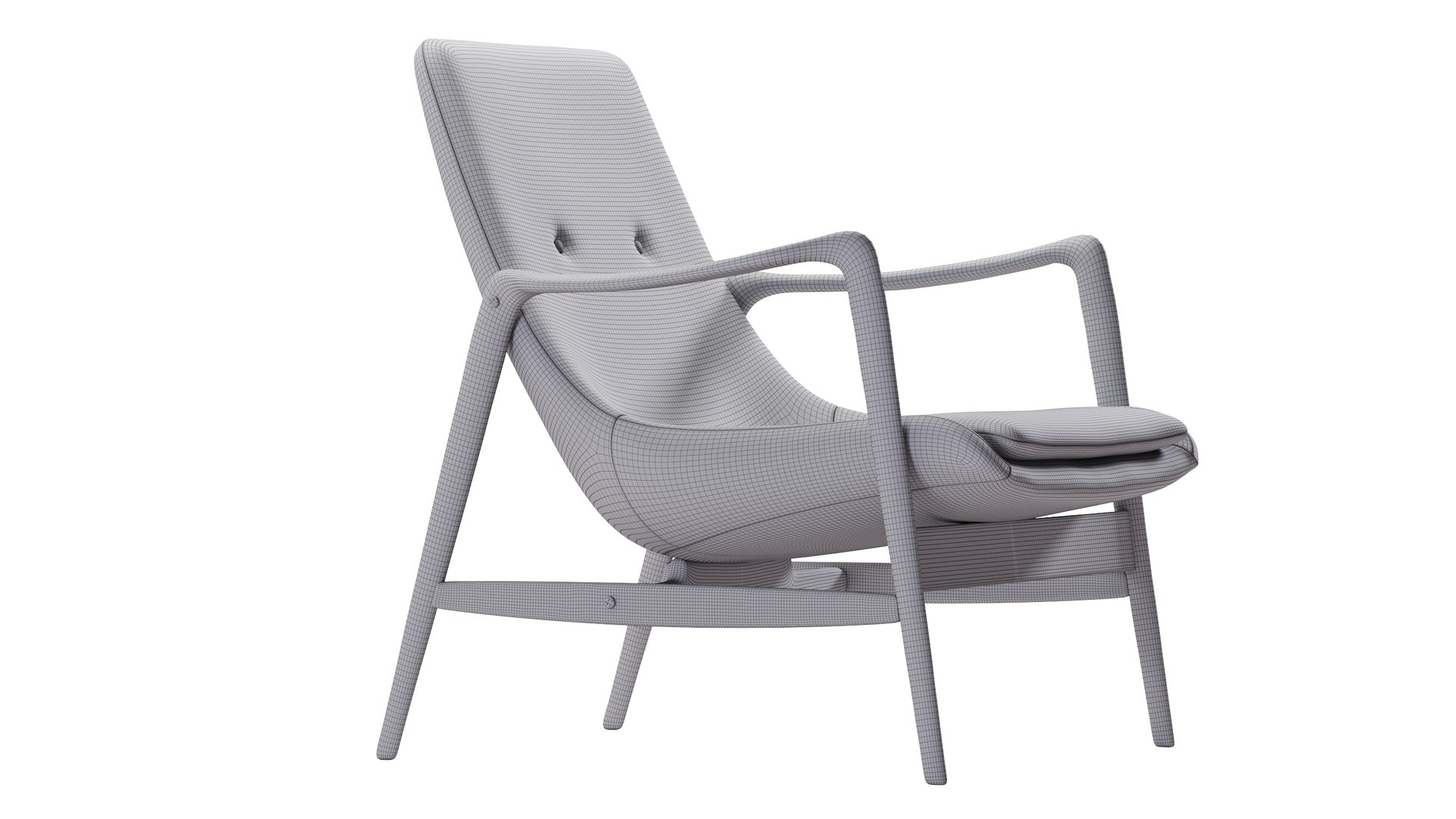 3D Vintage Lounge Chair by Rastad Relling model - TurboSquid 2027347