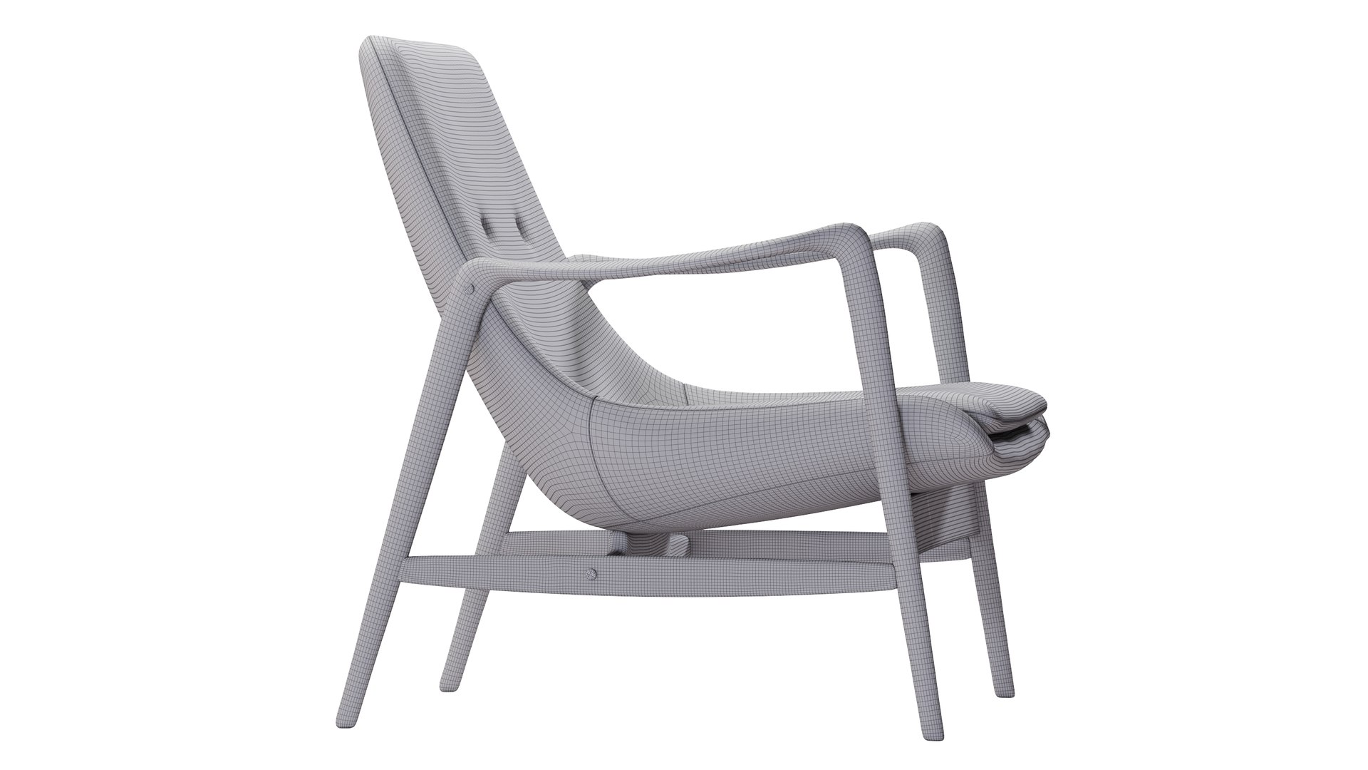 3D Vintage Lounge Chair by Rastad Relling model - TurboSquid 2027347