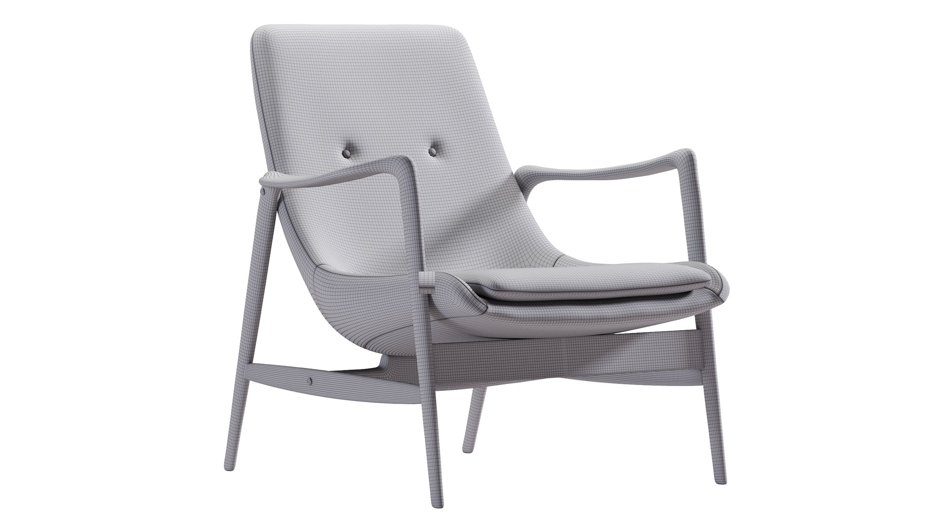 3D Vintage Lounge Chair by Rastad Relling model - TurboSquid 2027347