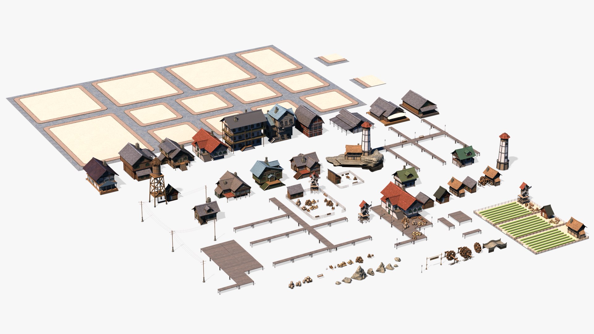 3D Village Asset - TurboSquid 2008719
