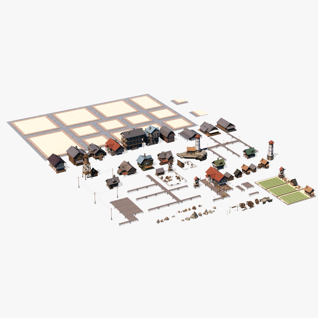 3D Village Asset - TurboSquid 2008719