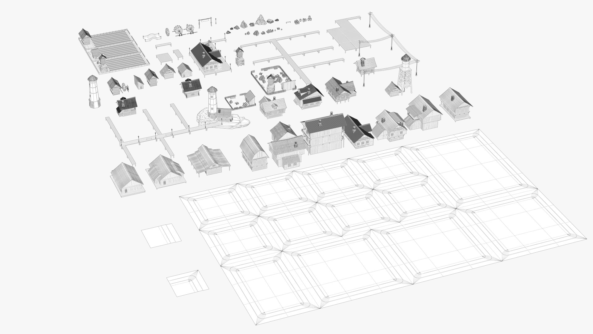 3D Village Asset - TurboSquid 2008719