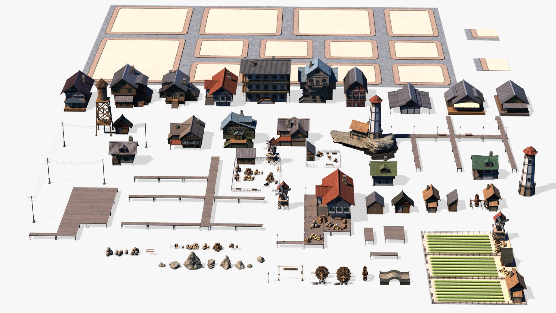 3D Village Asset - TurboSquid 2008719