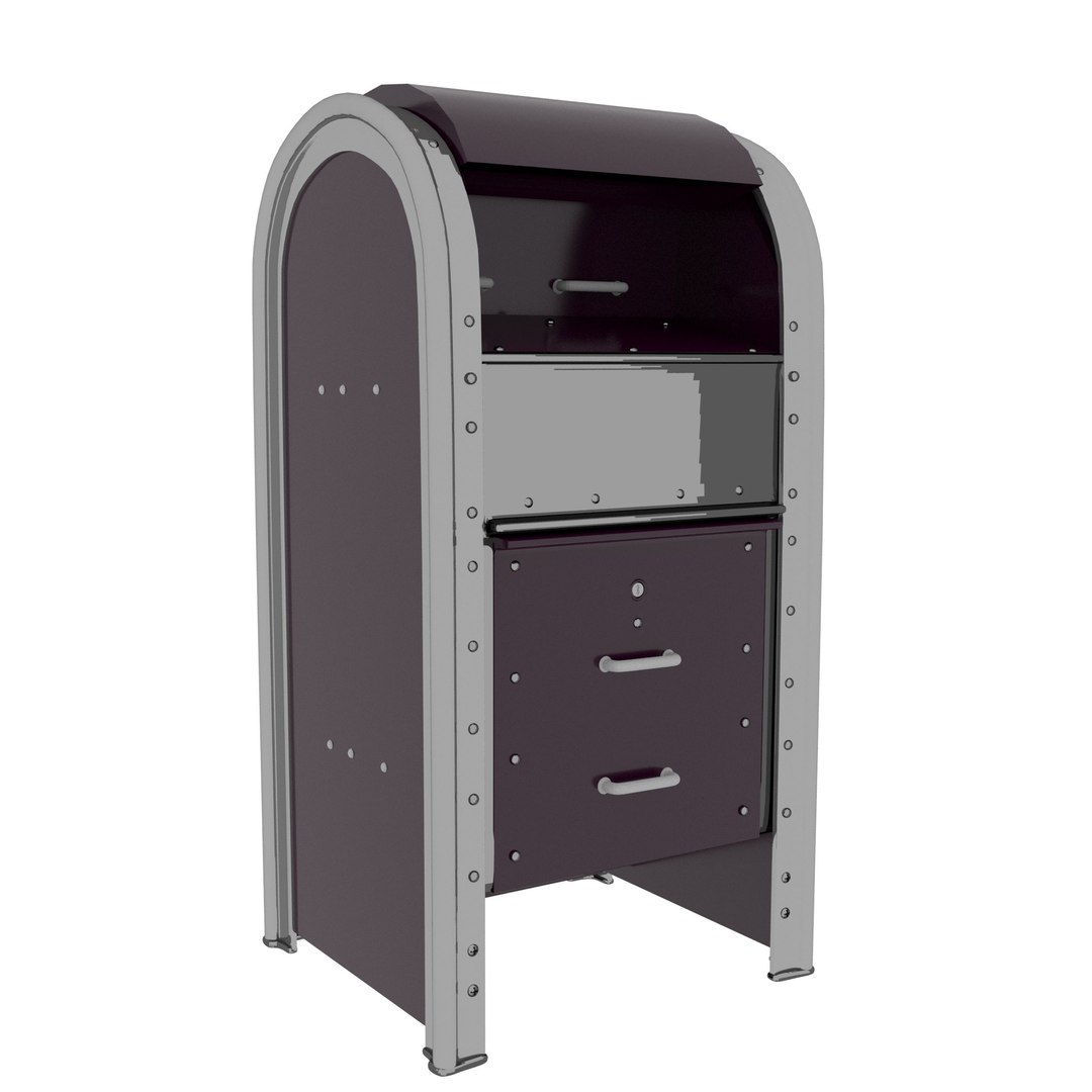 3D trash can and mailbox model - TurboSquid 2132700