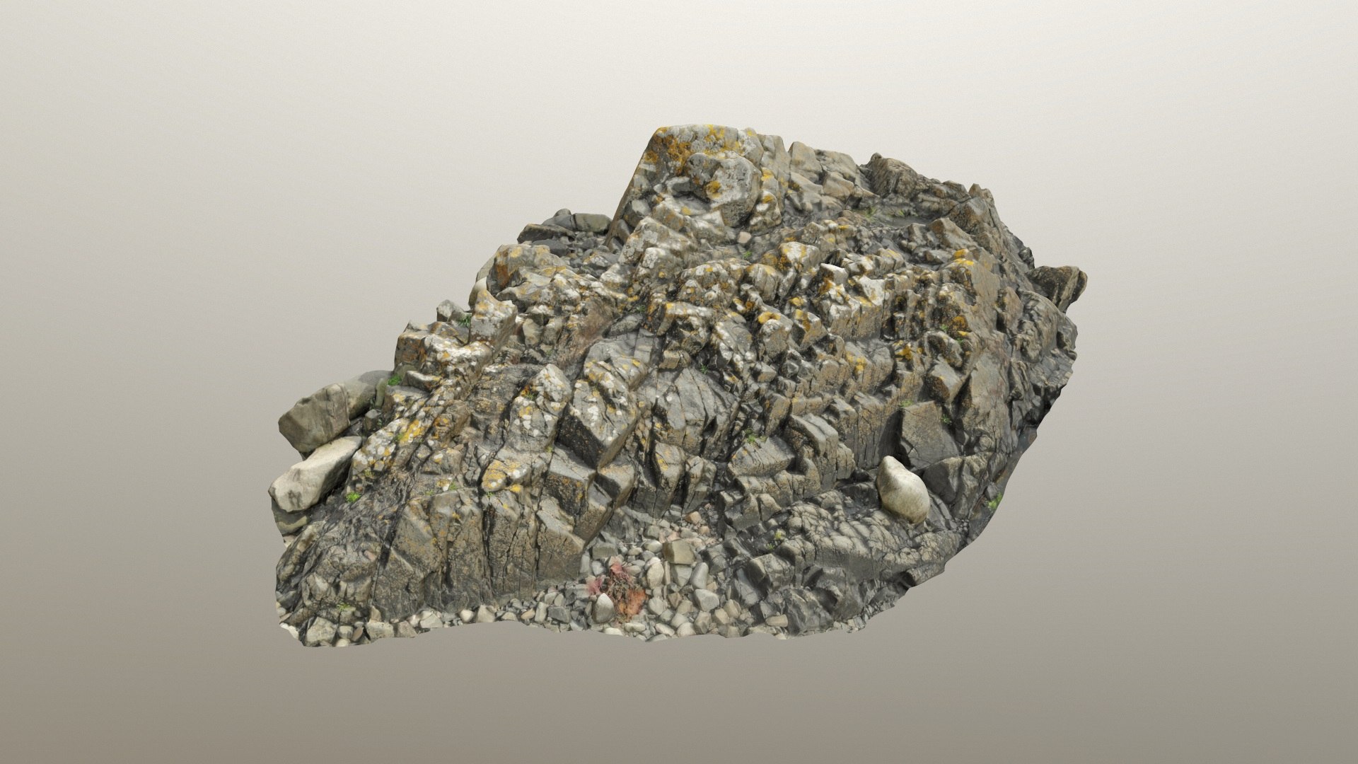 3D Scanned Rock Cliff R2 Model - TurboSquid 1318065