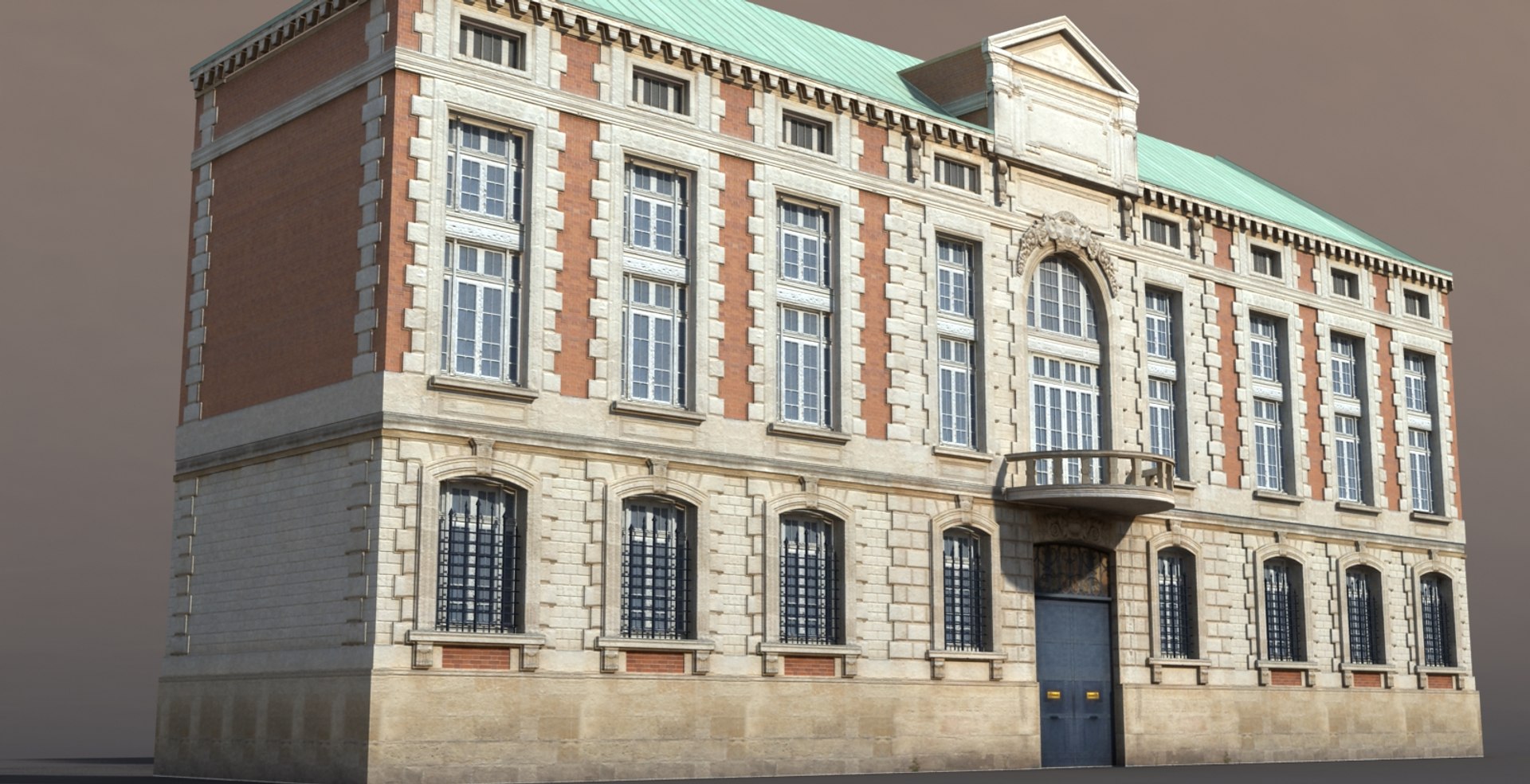 Neoclassical Building Exterior 3ds