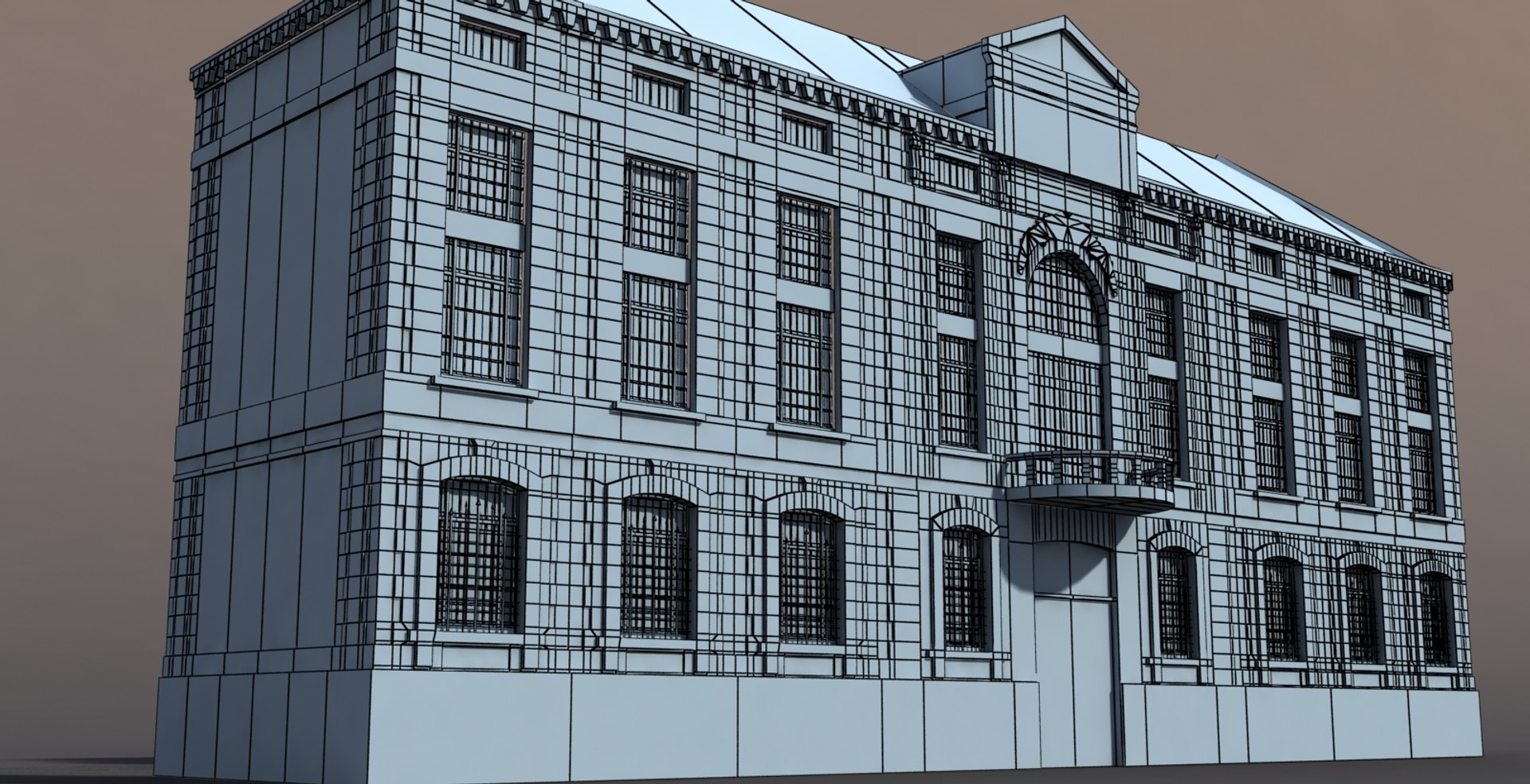 Neoclassical Building Exterior 3ds