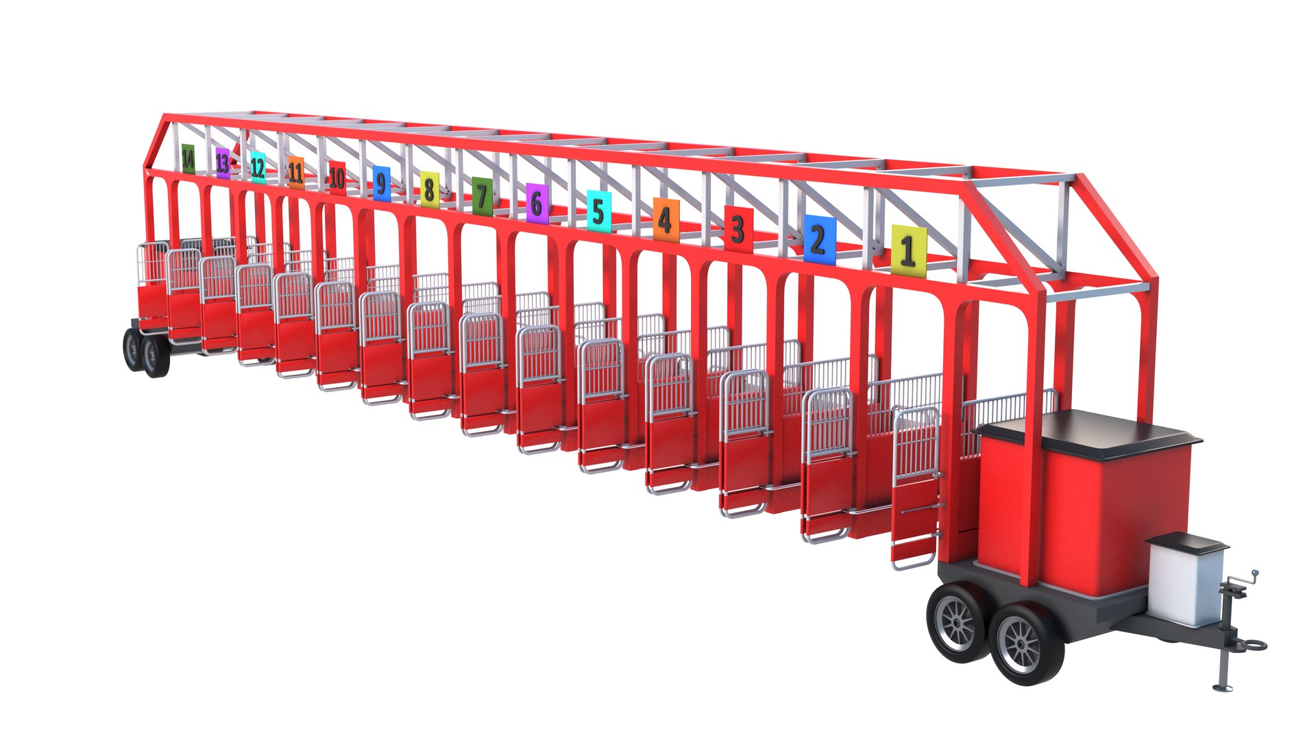 Horse Racing Starting Gates - Red 3D Model - TurboSquid 1910982