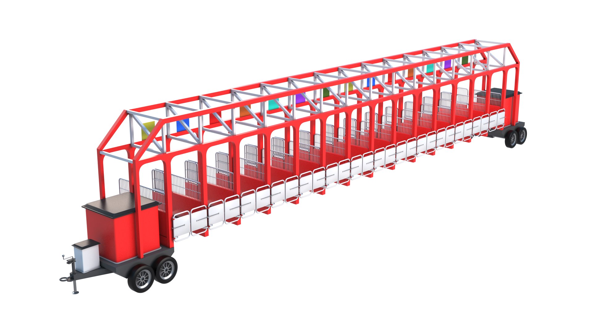 Horse Racing Starting Gates - Red 3D Model - TurboSquid 1910982