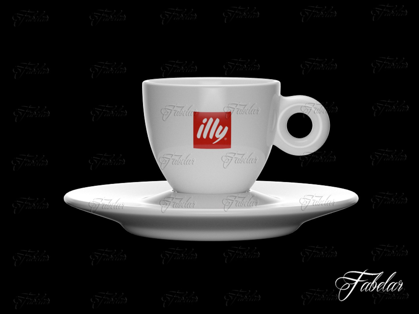 3d model illy coffee cup