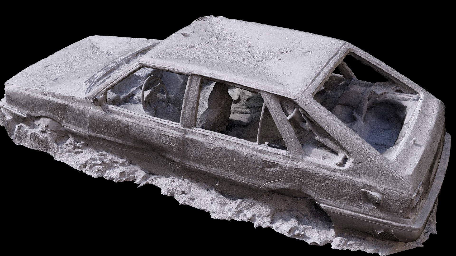 Car Abandoned City Post-soviet Wreck Photogrammetry Model - TurboSquid ...