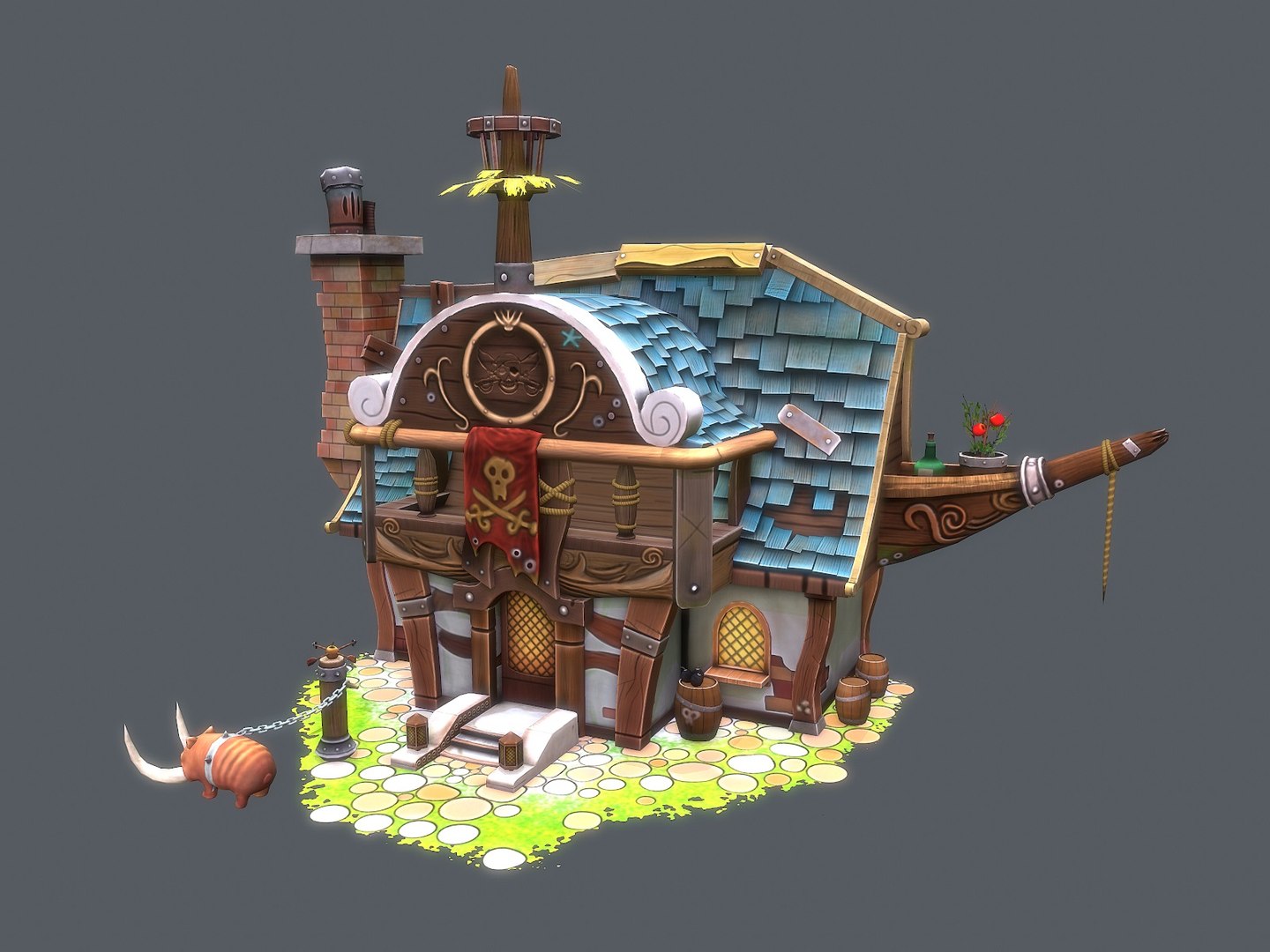 Stylized Pirate House Max