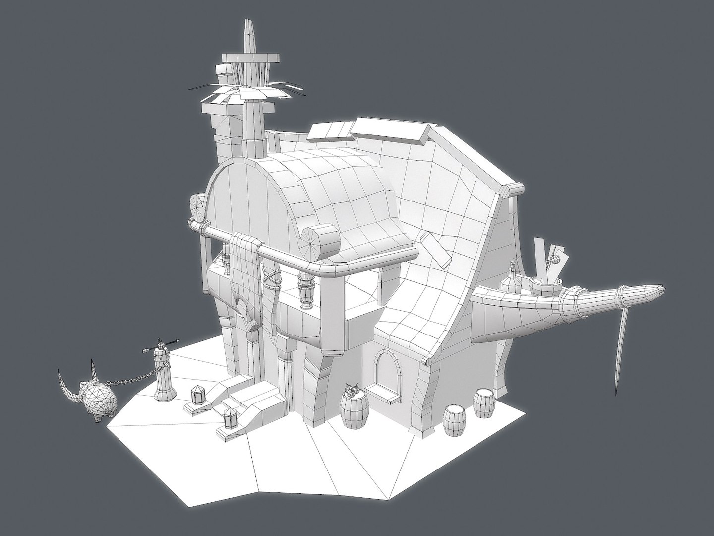 Stylized Pirate House Max