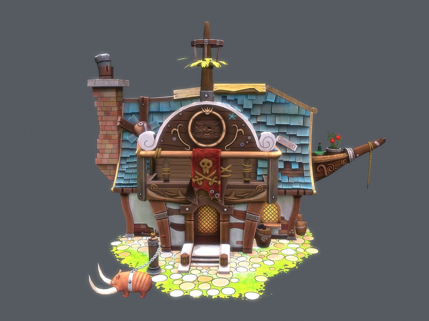 Stylized Pirate House Max
