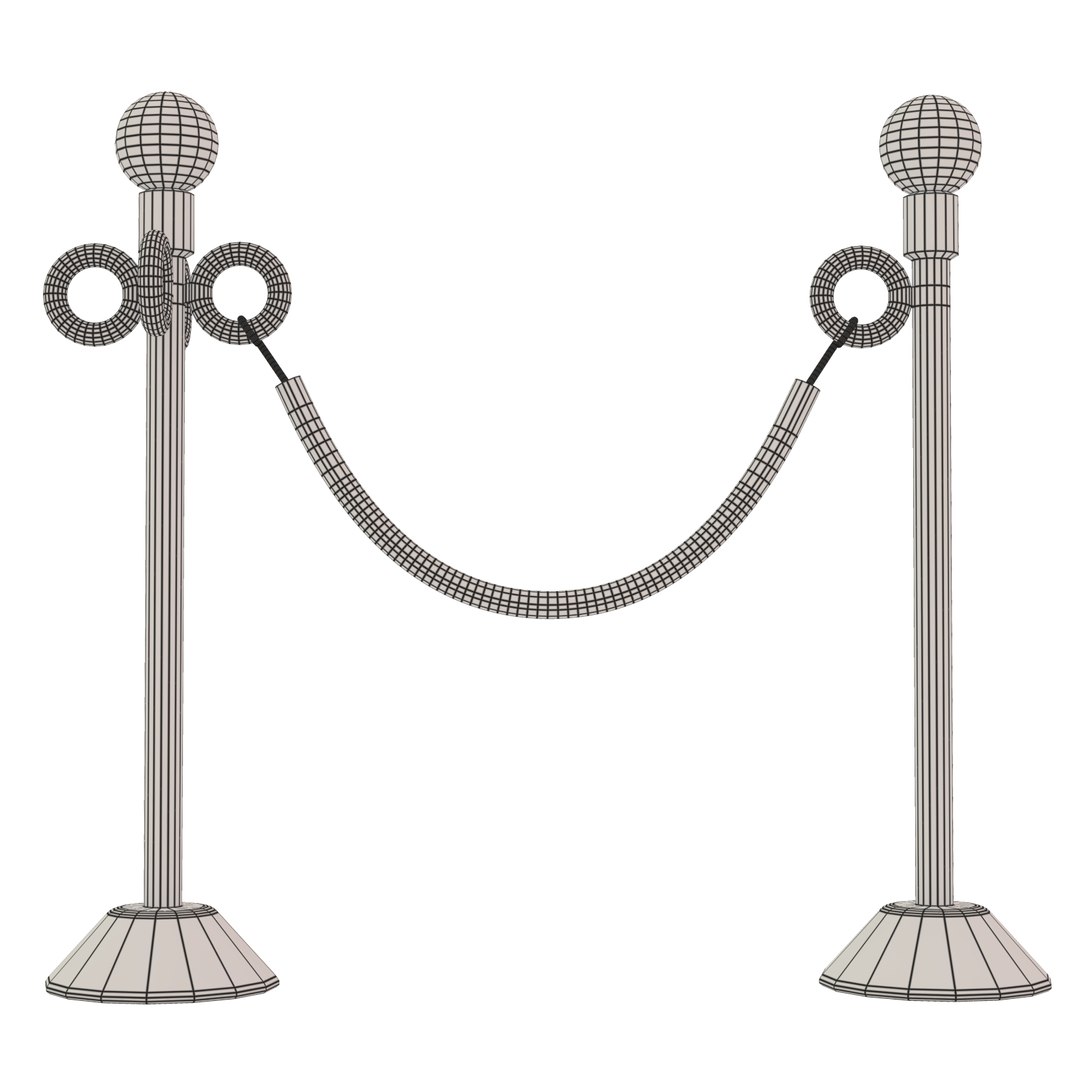 3d Model Line Guides Stanchions