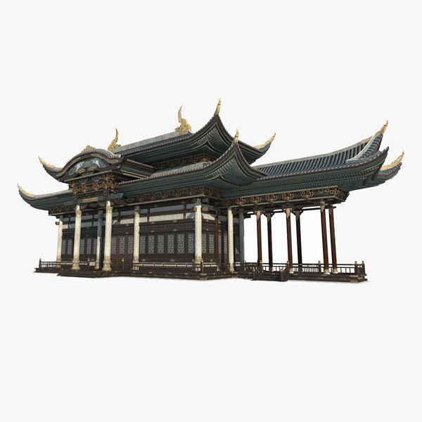 Small palaces of ancient Asian architecture model - TurboSquid 2037847