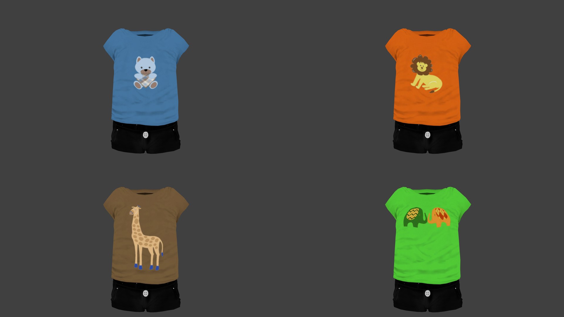 3d Model Clothes Rigged Girl