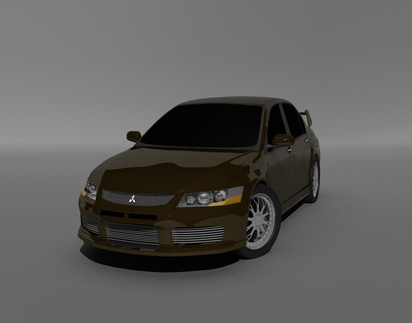 mitsubishi lancer evolution 3d model
