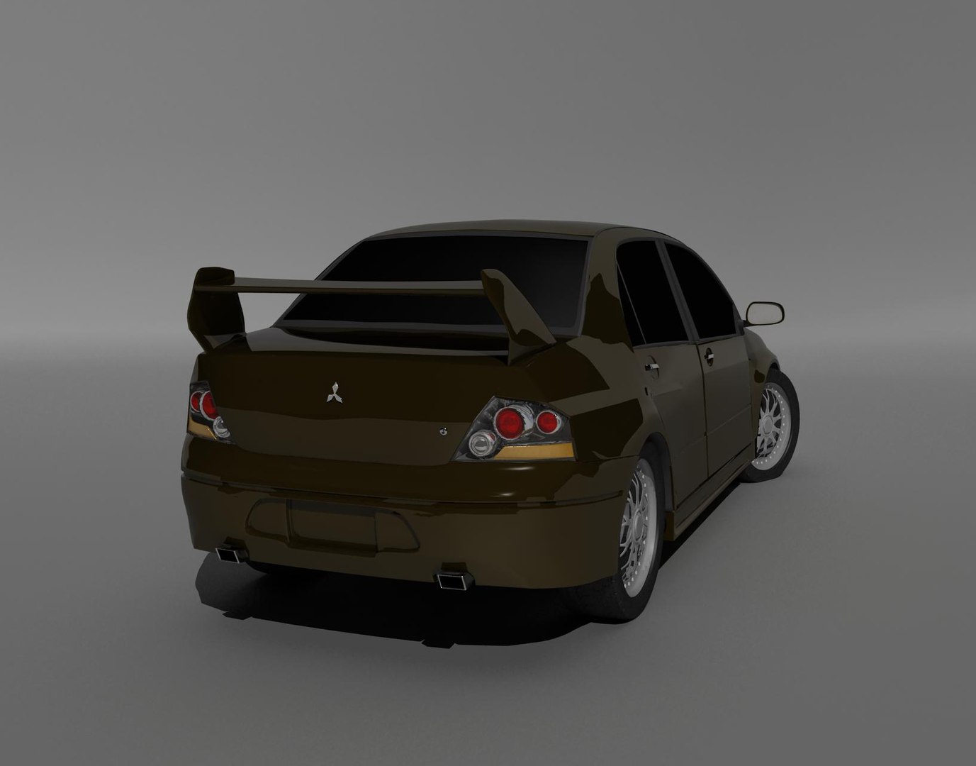 mitsubishi lancer evolution 3d model