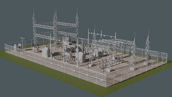 3D Substation - TurboSquid 1770375