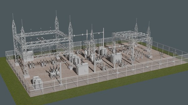 3D Substation - TurboSquid 1770375