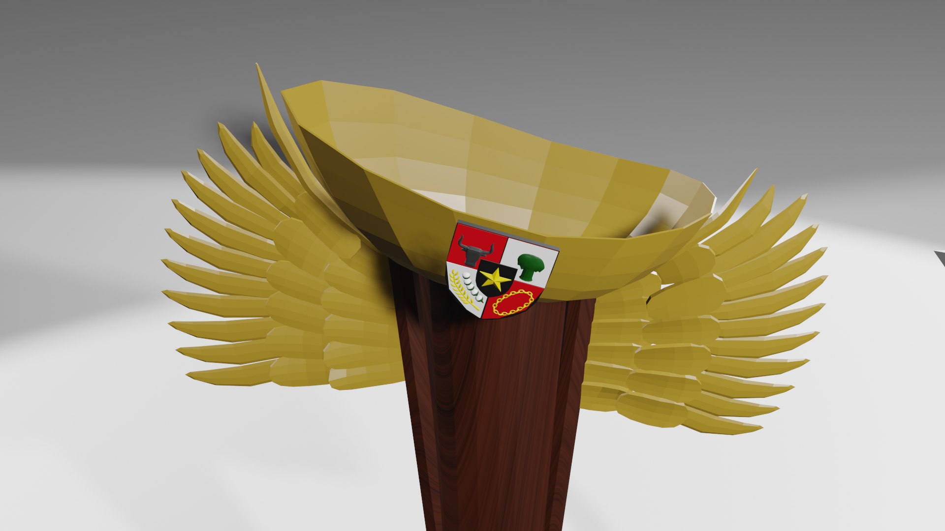 3D Model Keris With Pancasila Symbol - TurboSquid 2146117