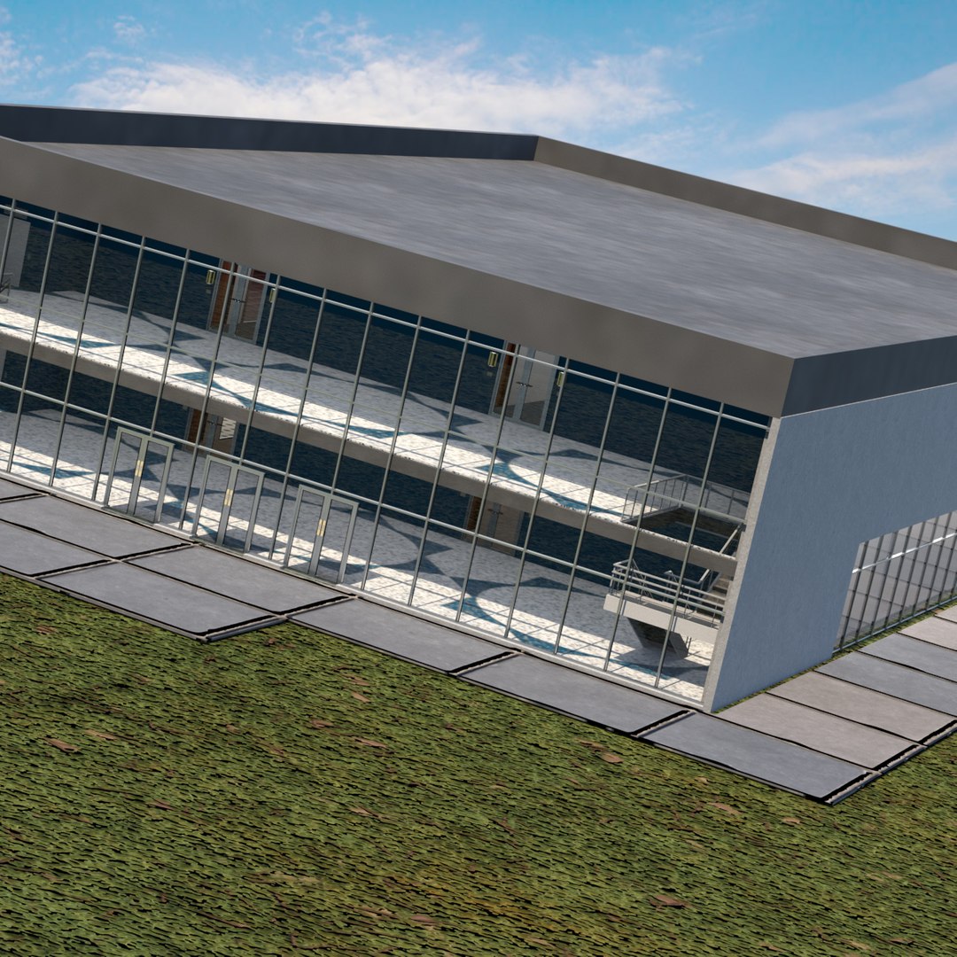 Science research building 3D model - TurboSquid 1565310