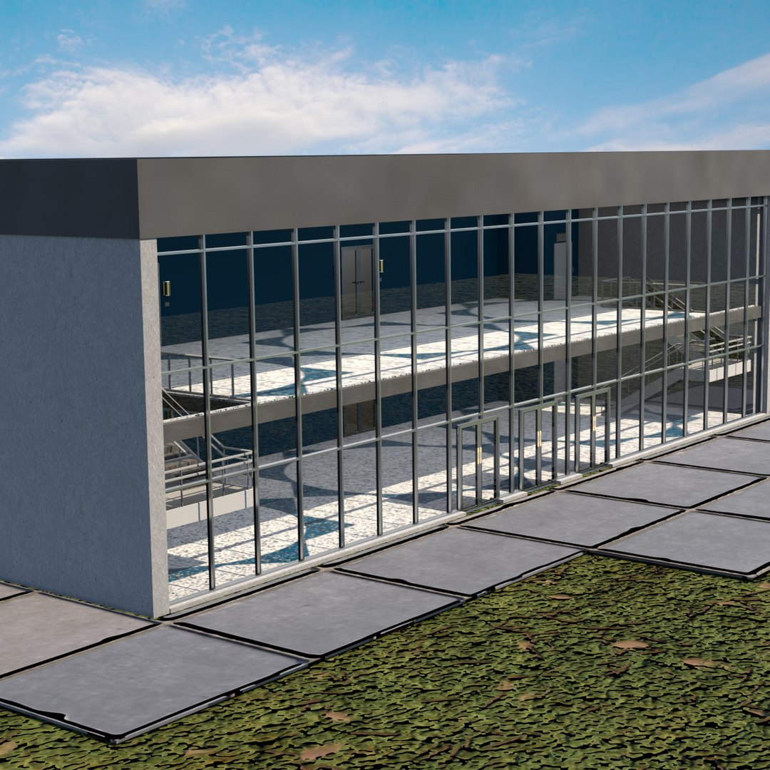 Science research building 3D model - TurboSquid 1565310