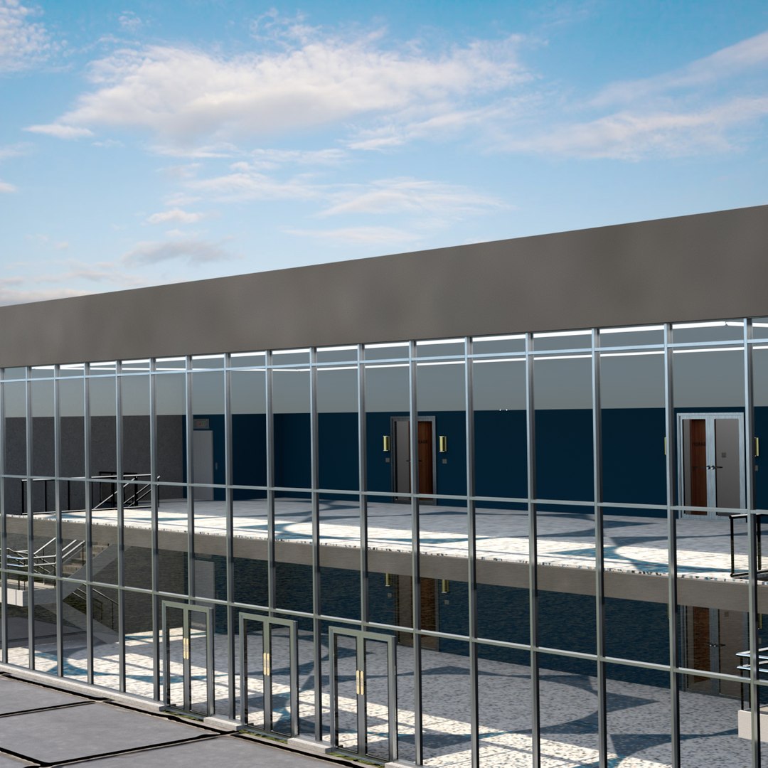 Science research building 3D model - TurboSquid 1565310