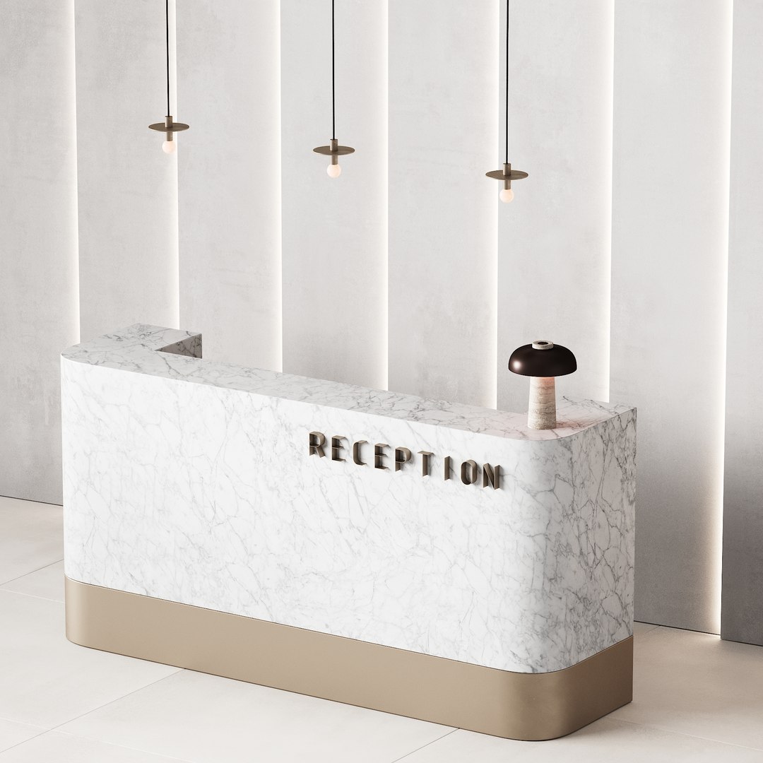 340 Office Furniture 16 Reception Desk 11 3D Model - TurboSquid 2076999