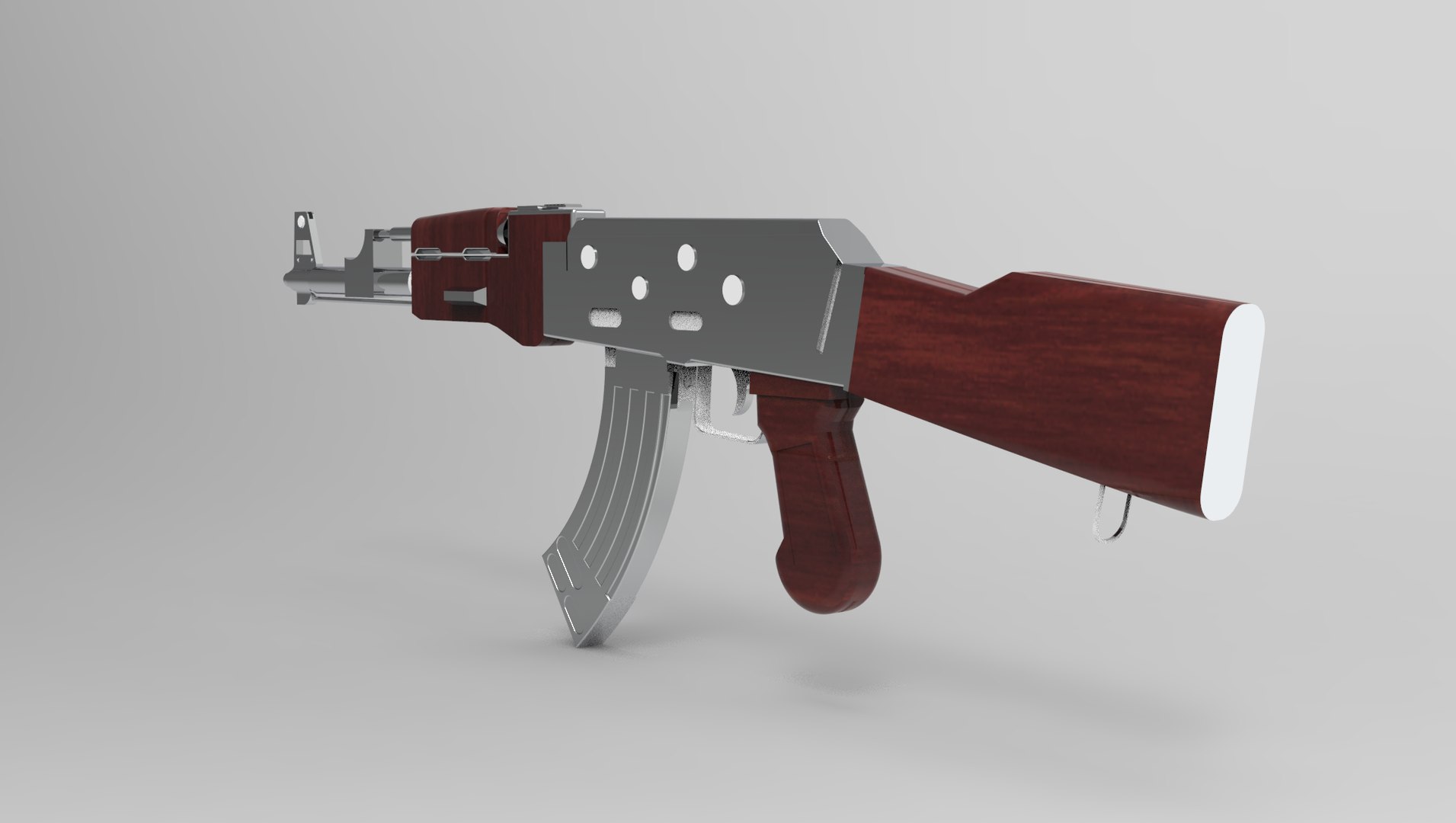 3D Classic AK47 Rifle Gun High Precision Model - TurboSquid 2420488