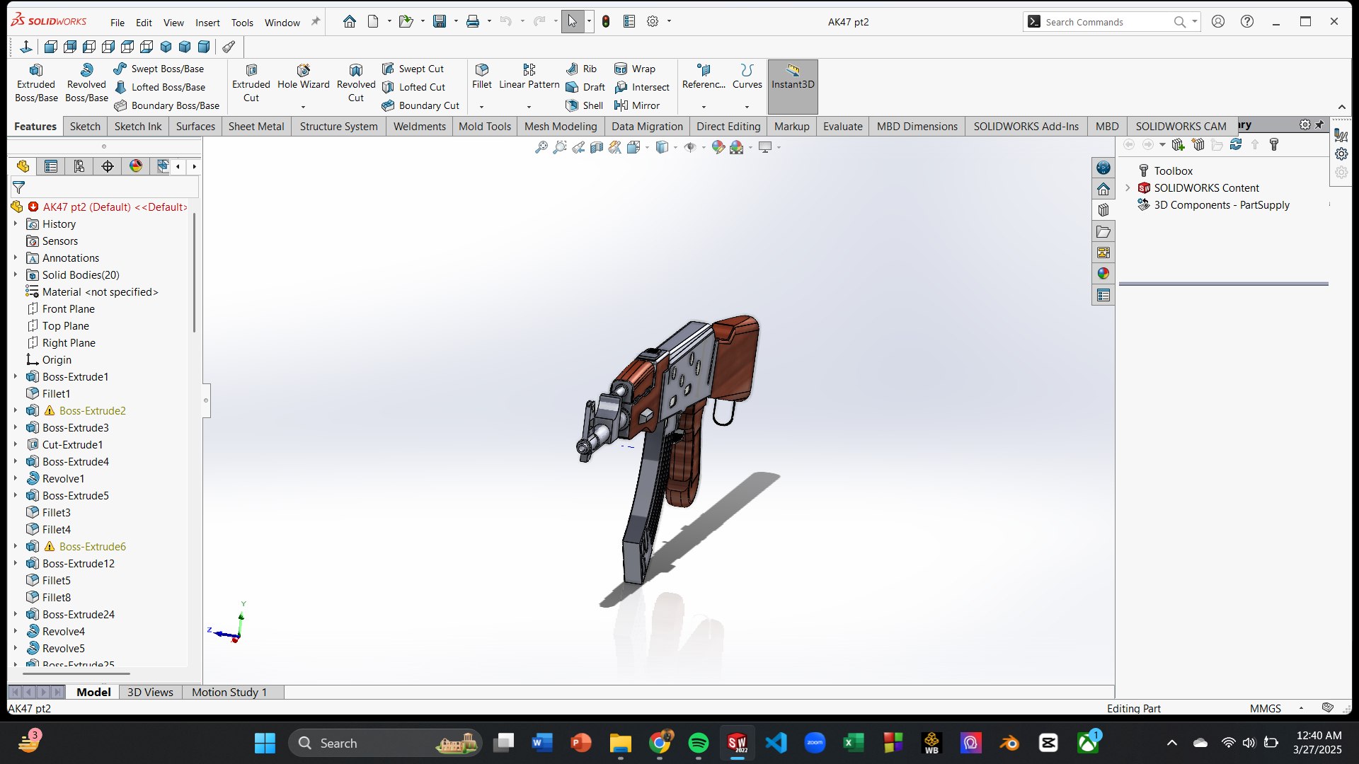 3D Classic AK47 Rifle Gun High Precision Model - TurboSquid 2420488