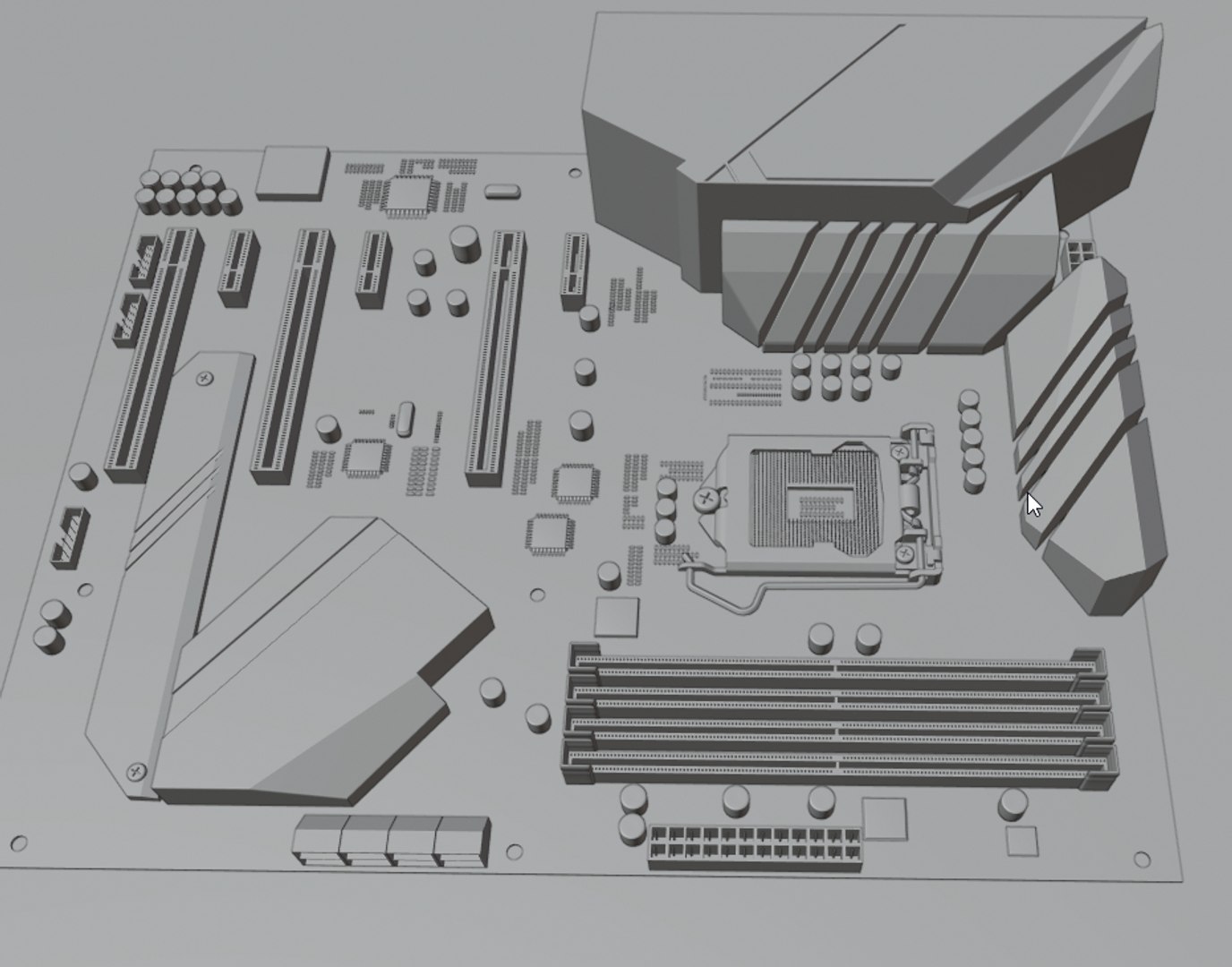 Mainboard Asus Strix 3D Model - TurboSquid 1543639