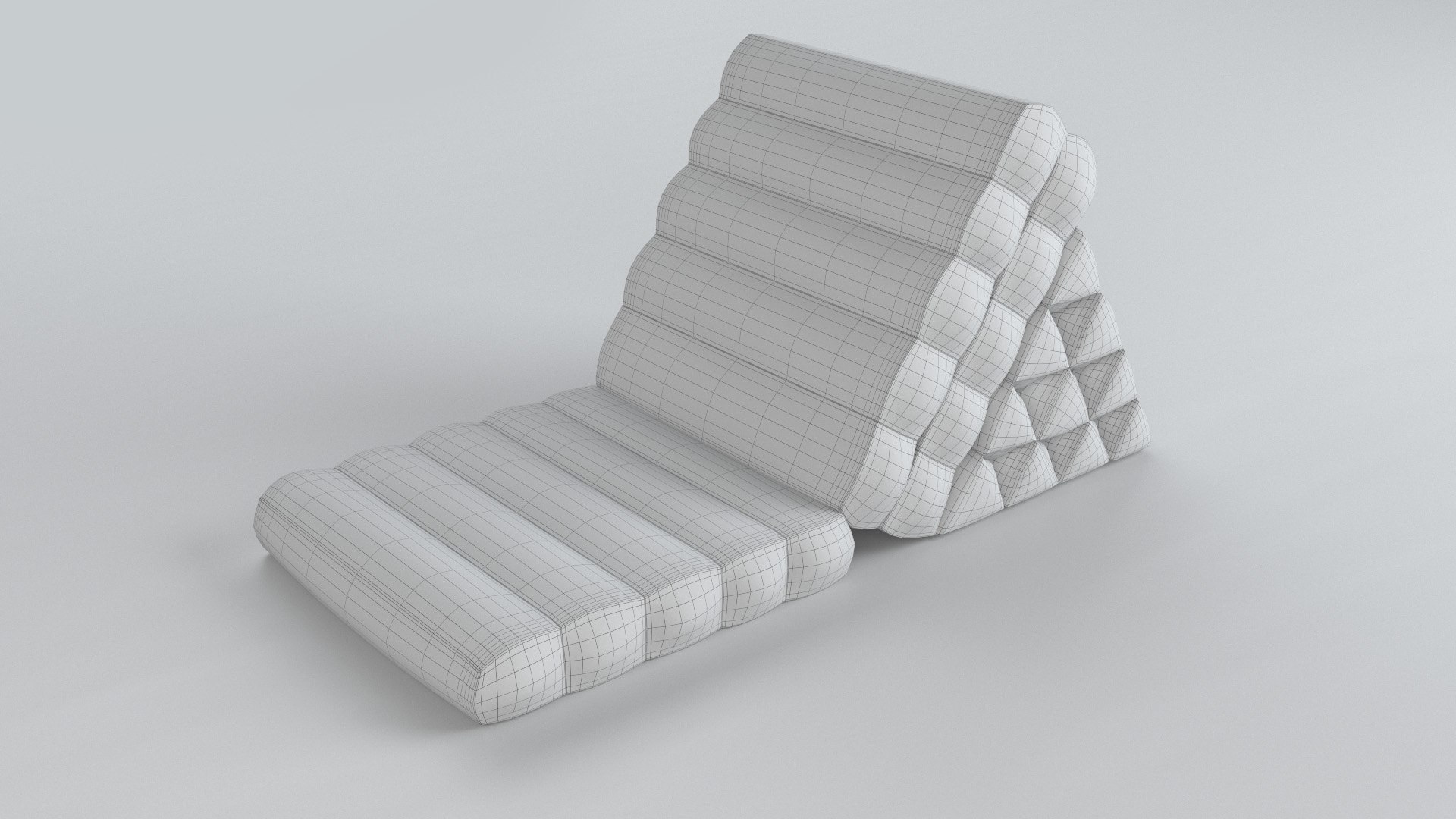Thai mattress set blue 3D model - TurboSquid 1415474