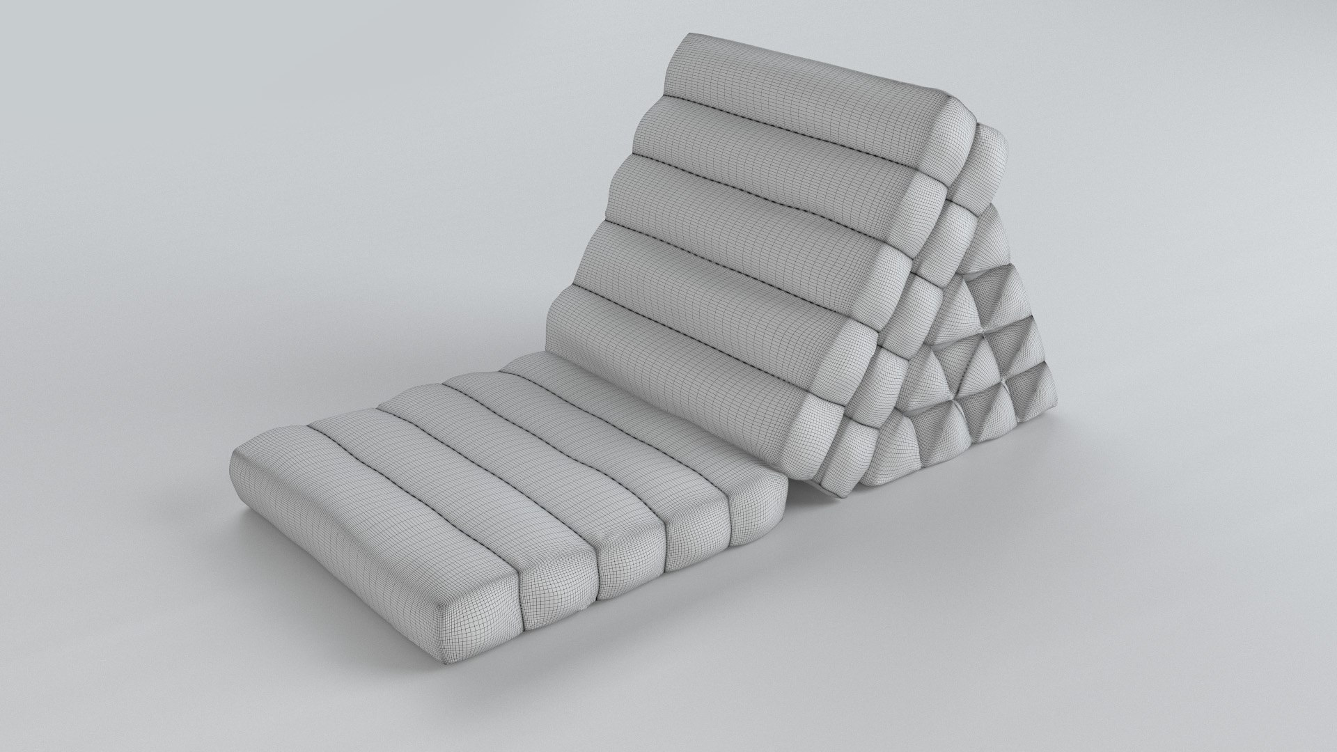 Thai mattress set blue 3D model - TurboSquid 1415474