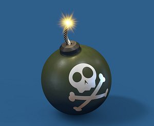 3d cartoon bomb