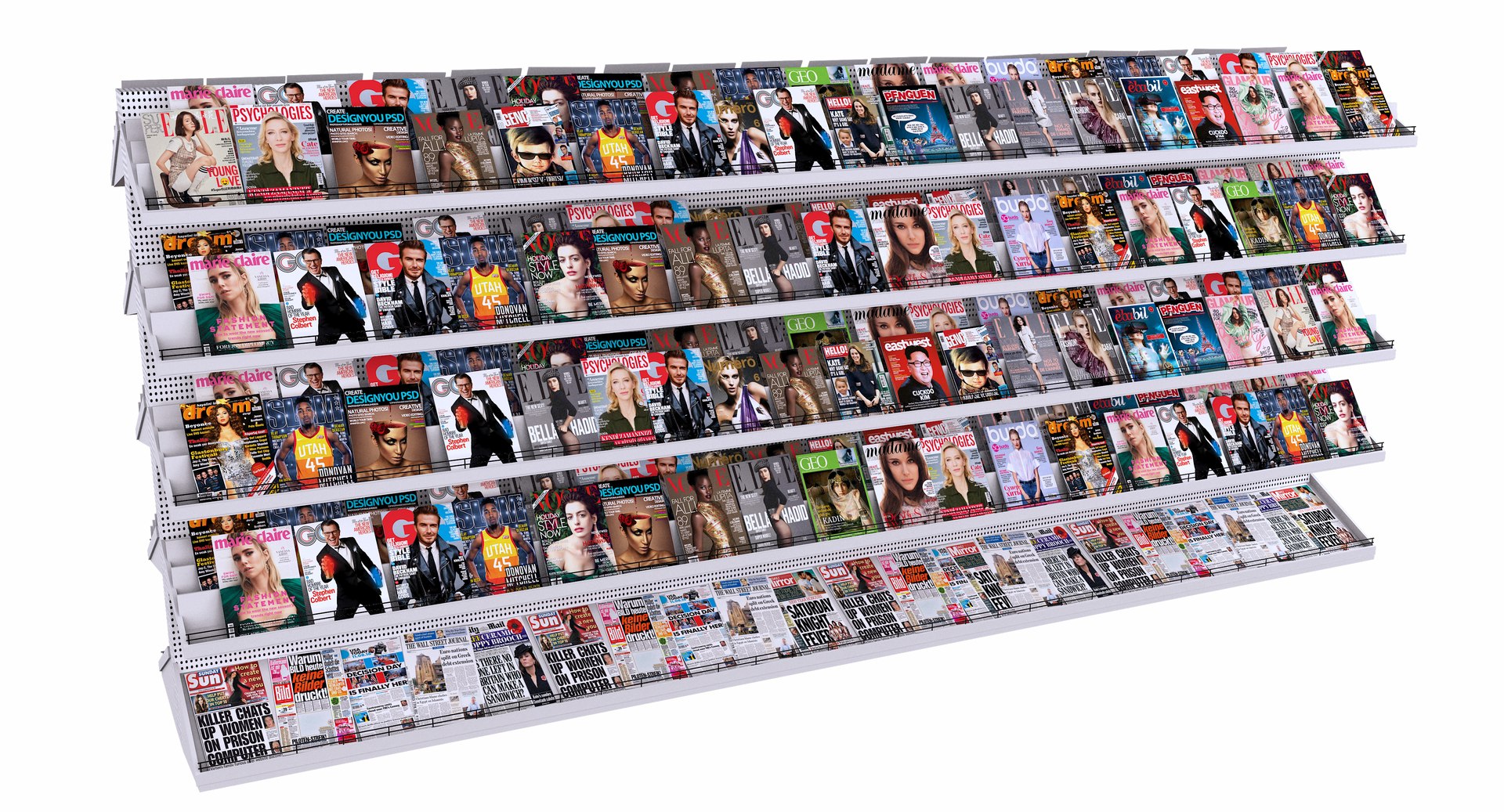 3D Newspaper Display Stand Model - TurboSquid 1343544