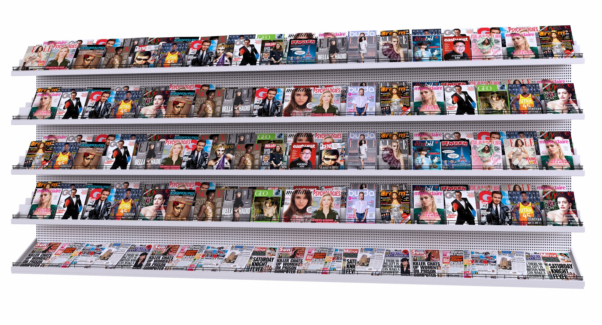 3D Newspaper Display Stand Model - TurboSquid 1343544