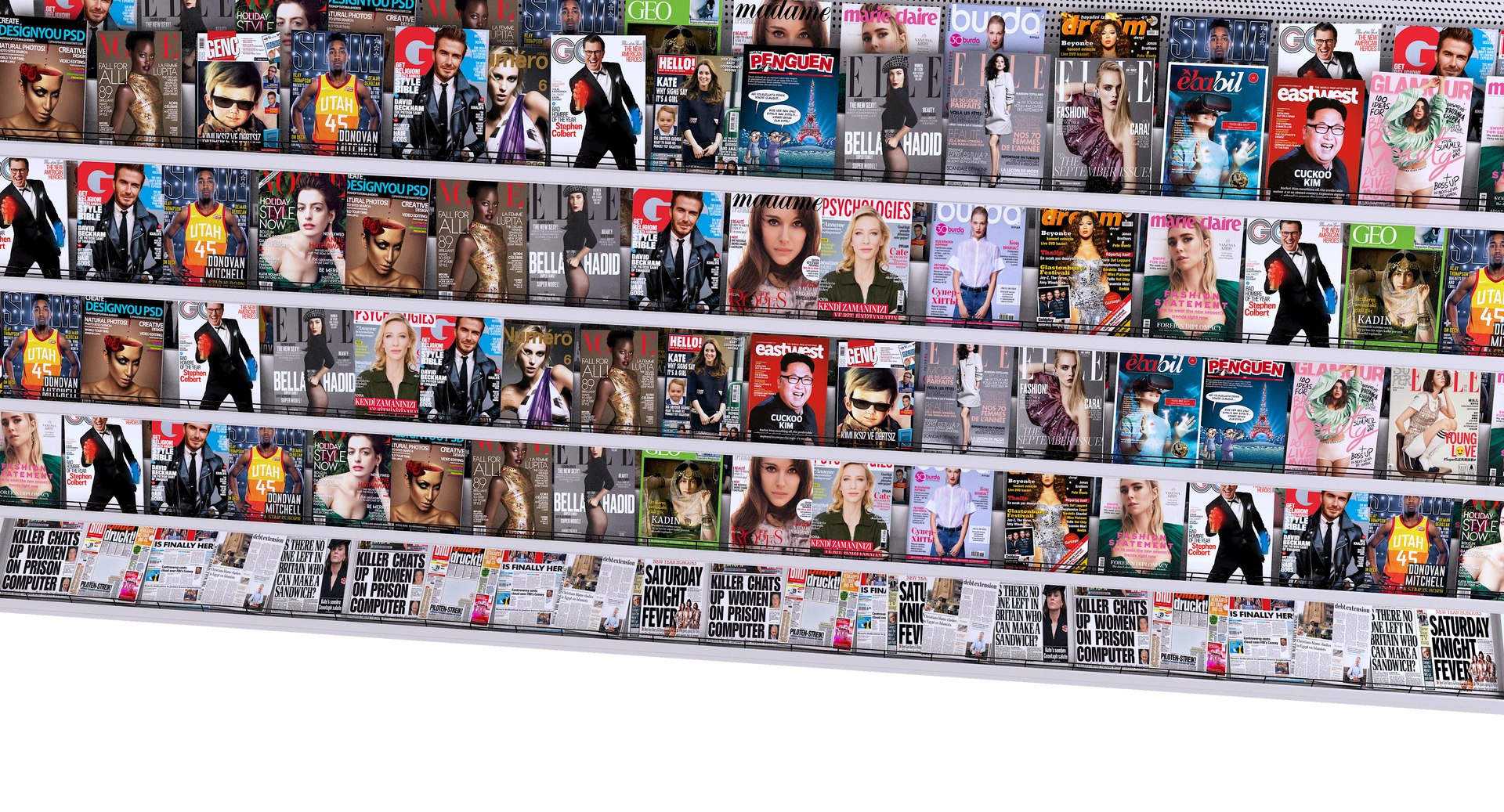 3D Newspaper Display Stand Model - TurboSquid 1343544