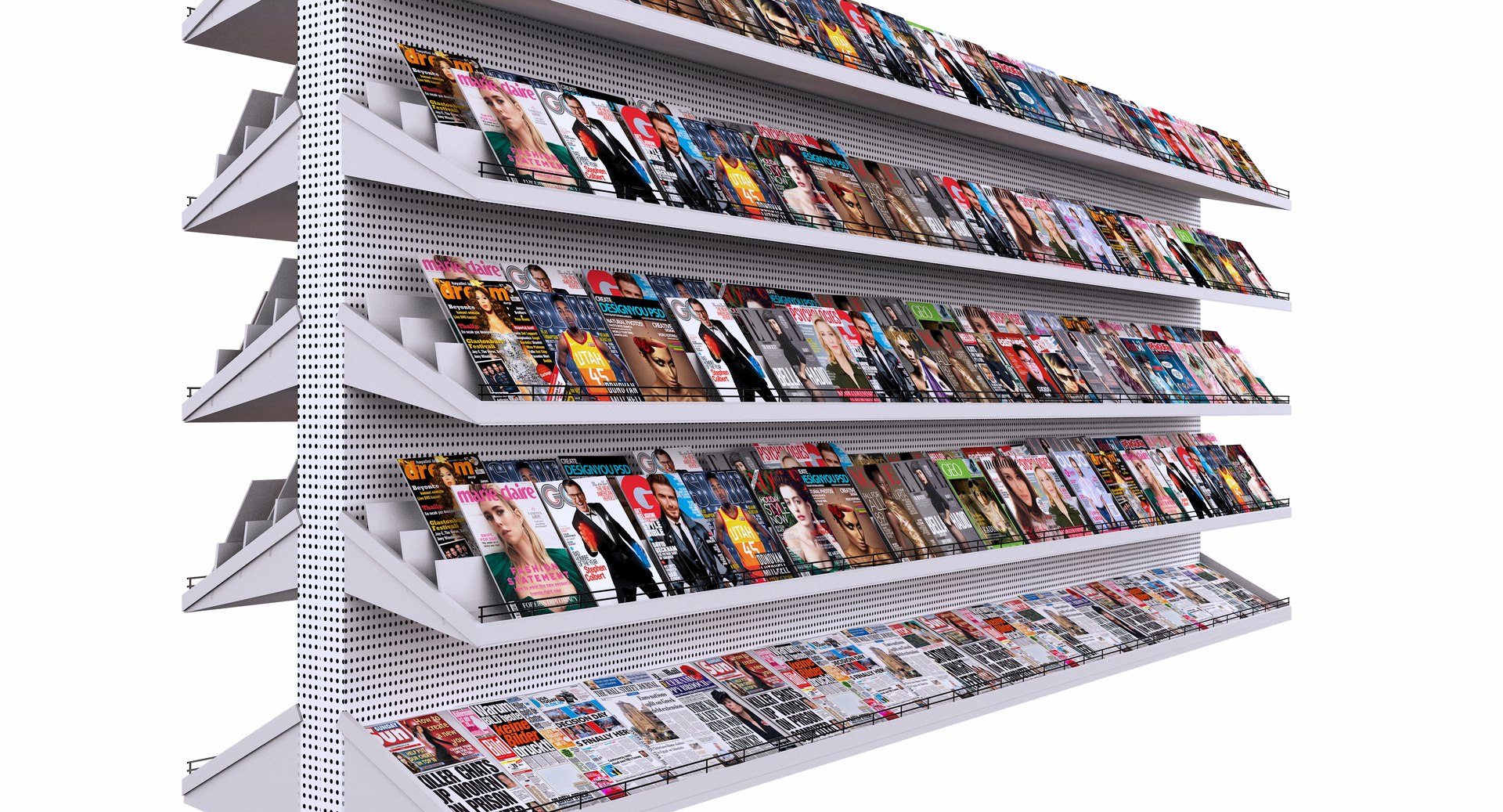 3D Newspaper Display Stand Model - TurboSquid 1343544